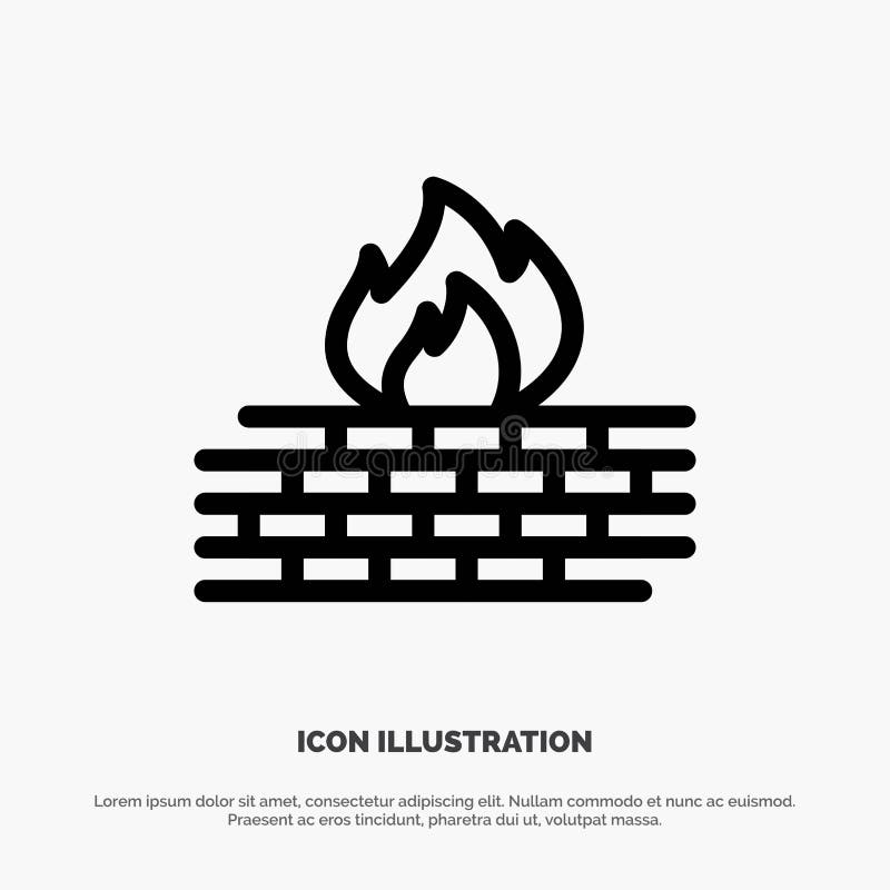 Antivirus, Computer, Firewall, Network, Security Line Icon Vector Stock ...