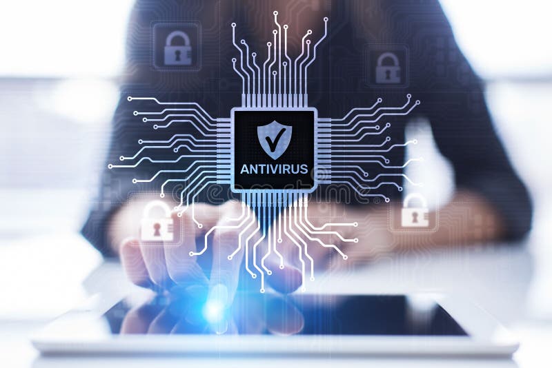 Antivirus Cyber Security Data Protection Technology Concept On Virtual