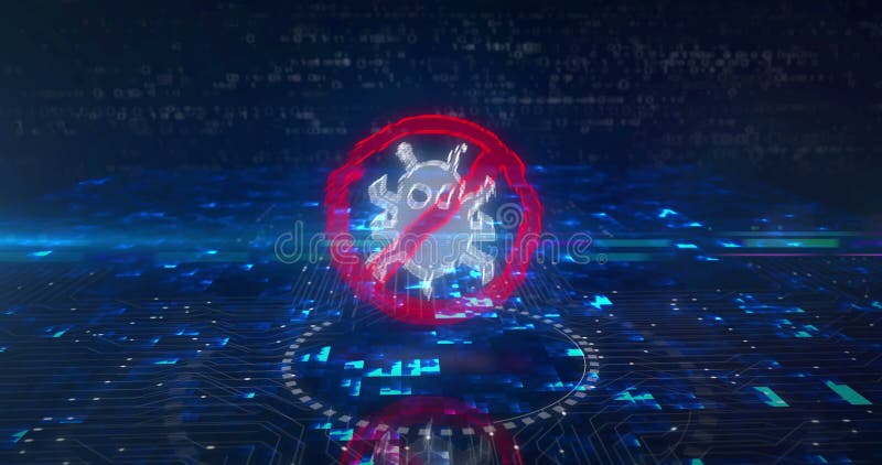 Antivirus Cyber Security Virus Detect Symbol Cyber Loop Concept Stock Footage - Video of ...