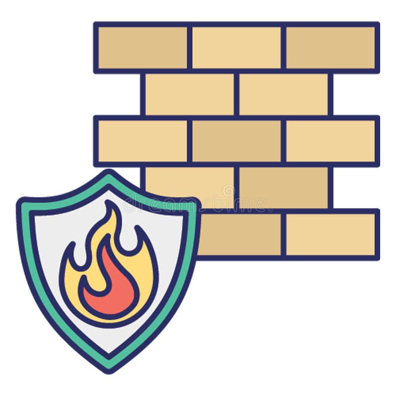Antivirus Firewall, Data Burn Vector Icon Which Can Easily Modify or ...