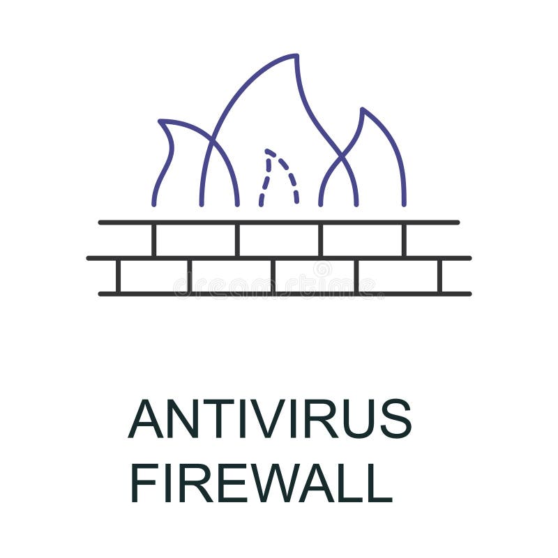 Antivirus Firewall Icon. Vector Icon Design Stock Vector - Illustration ...