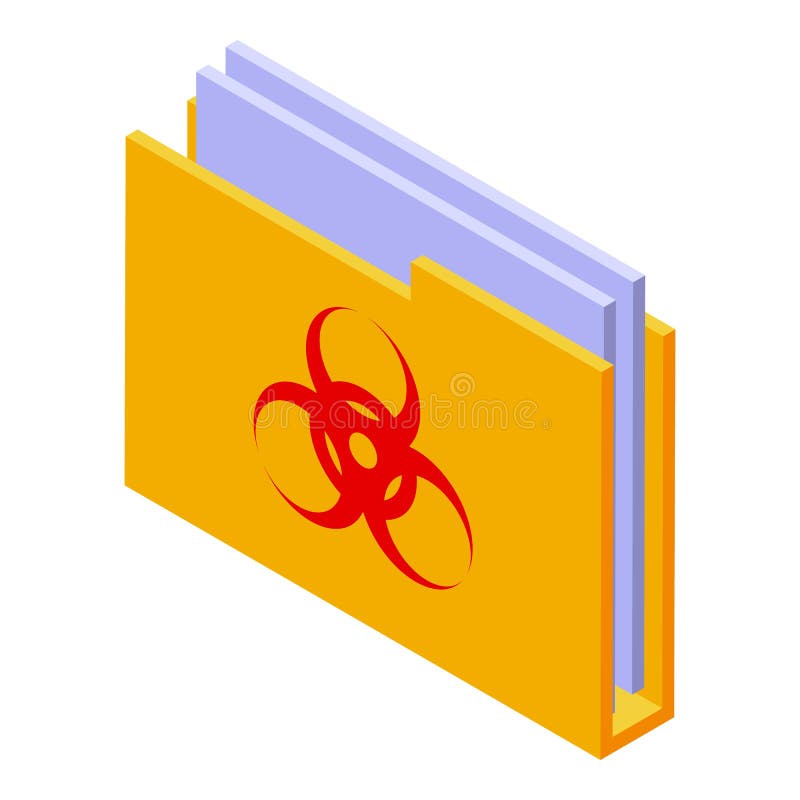 Antivirus Folder Icon Isometric Vector. Security Data Stock ...