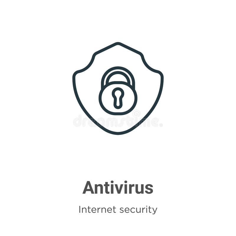 Antivirus Outline Vector Icon. Thin Line Black Antivirus Icon, Flat ...