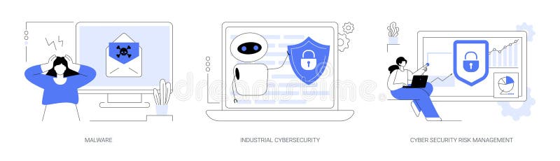 Antivirus Security and Protection Abstract Concept Vector Illustrations ...