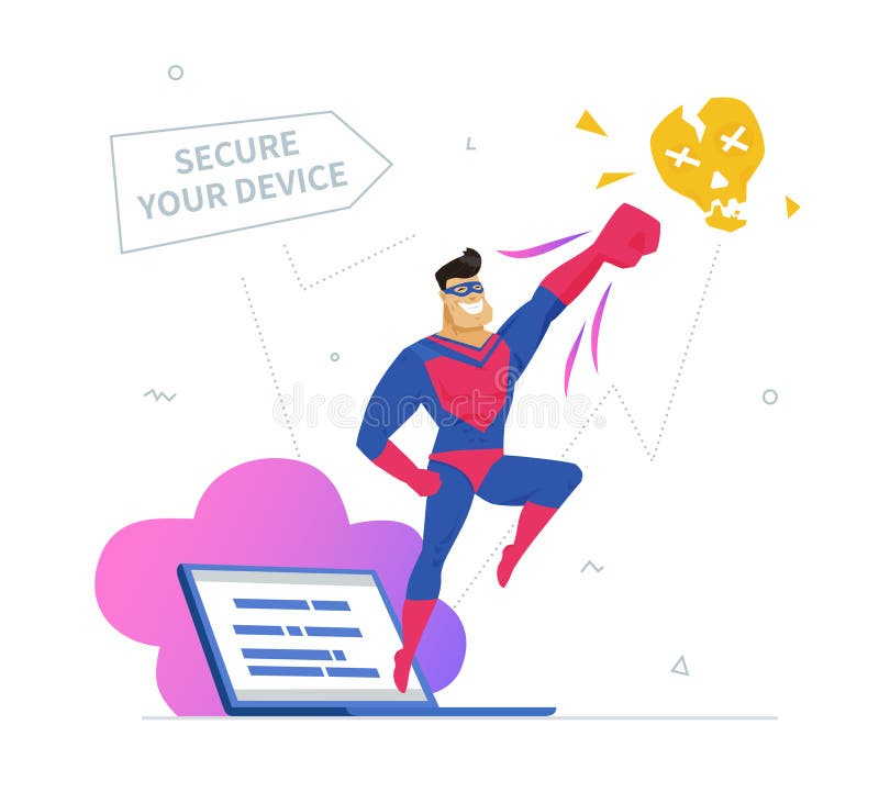 Cyber Security Super Hero Stock Illustrations – 148 Cyber Security ...
