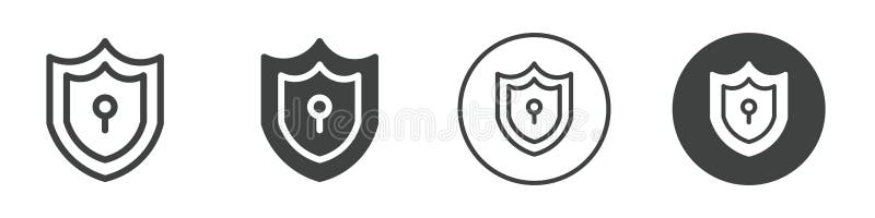 Antivirus System Protection Icon Vector Logo Outline Stock Vector ...