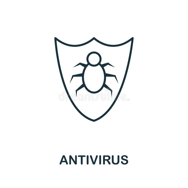 Antivirus Icon in 2 Colors Style Design. Premium Symbol from Security ...