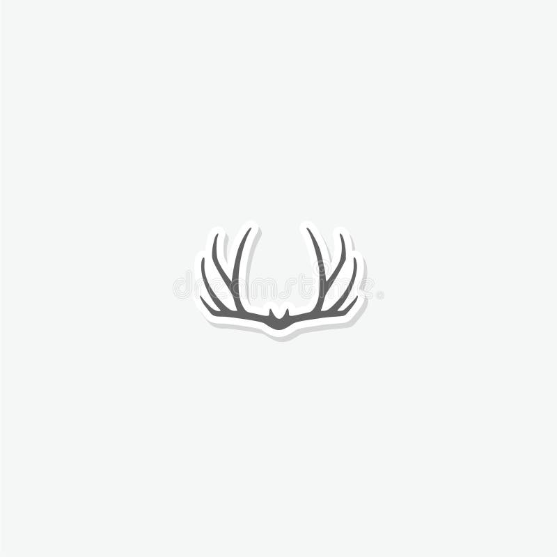 Antler Logo Sticker Isolated on Gray Background Stock Illustration ...