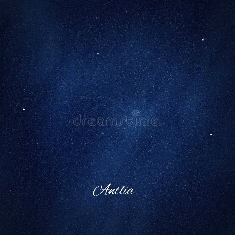 Antlia Constellation, Cluster of Stars, Pump Constellation Stock Photo ...