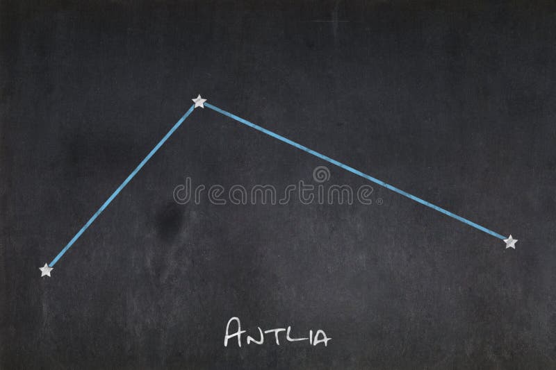 Antlia Constellation Drawn on a Blackboard Stock Image - Image of ...