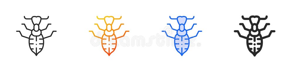 Antlion Icon.Thin Linear, Gradient, Blue Stroke and Bold Style Design Isolated on White ...