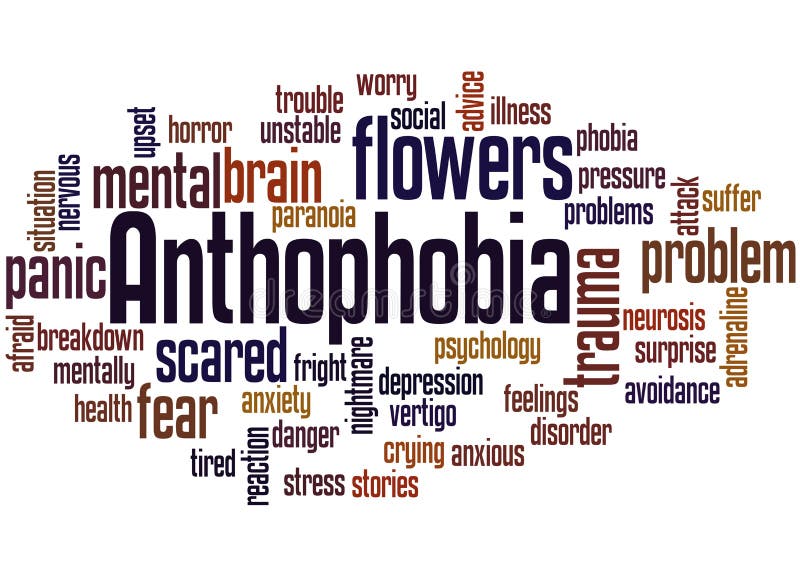 Antofobia Medo Do Conceito De Nuvem De Flores Ilustração Stock ...