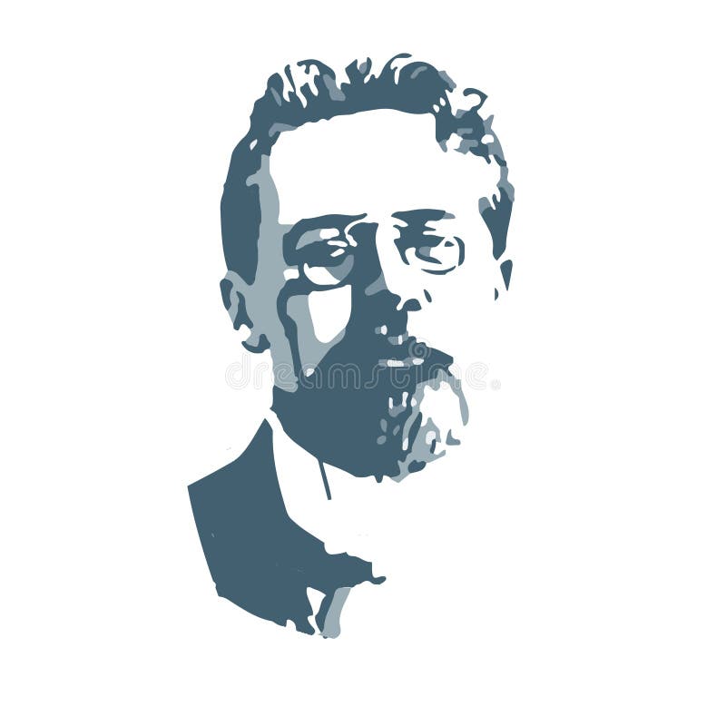 Anton Pavlovich Chekhov, Vector Portrait Editorial Stock Photo ...