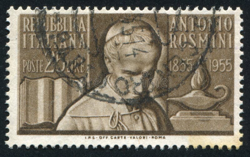 Antonio Rosmini editorial stock image. Image of postmark - 236008029