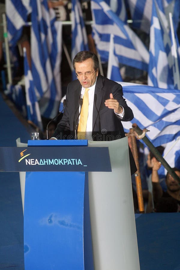 Antonis Samaras Greek Primeminister Editorial Stock Image - Image of ...