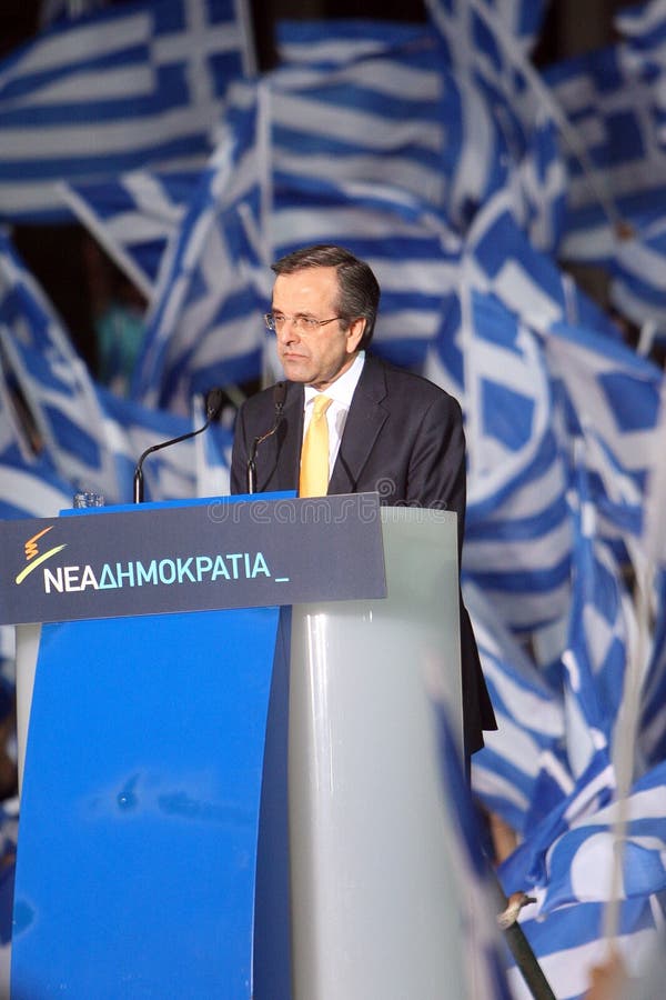 Antonis Samaras Greek Primeminister Editorial Image - Image of person ...