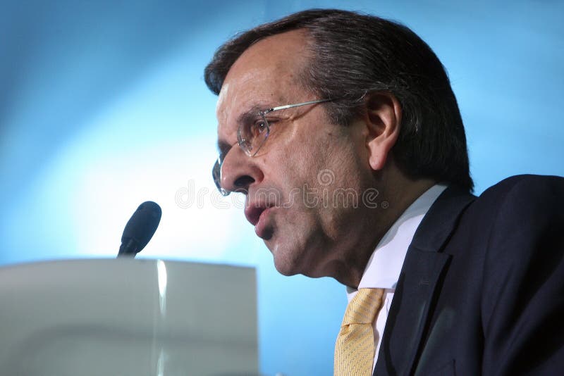 Prime Minister of Greece Antonis Samaras Editorial Photo - Image of ...