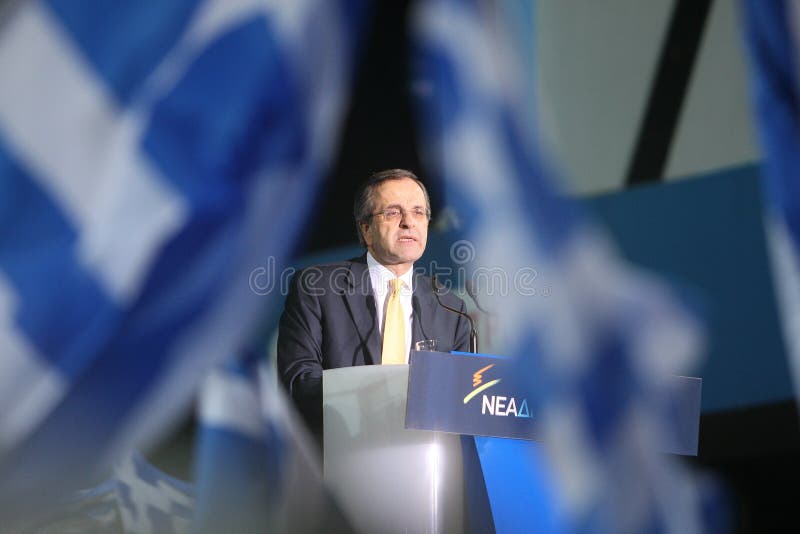 Prime Minister of Greece Antonis Samaras Editorial Photo - Image of ...