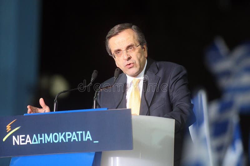 Antonis Samaras Greek Primeminister Editorial Photo - Image of ...