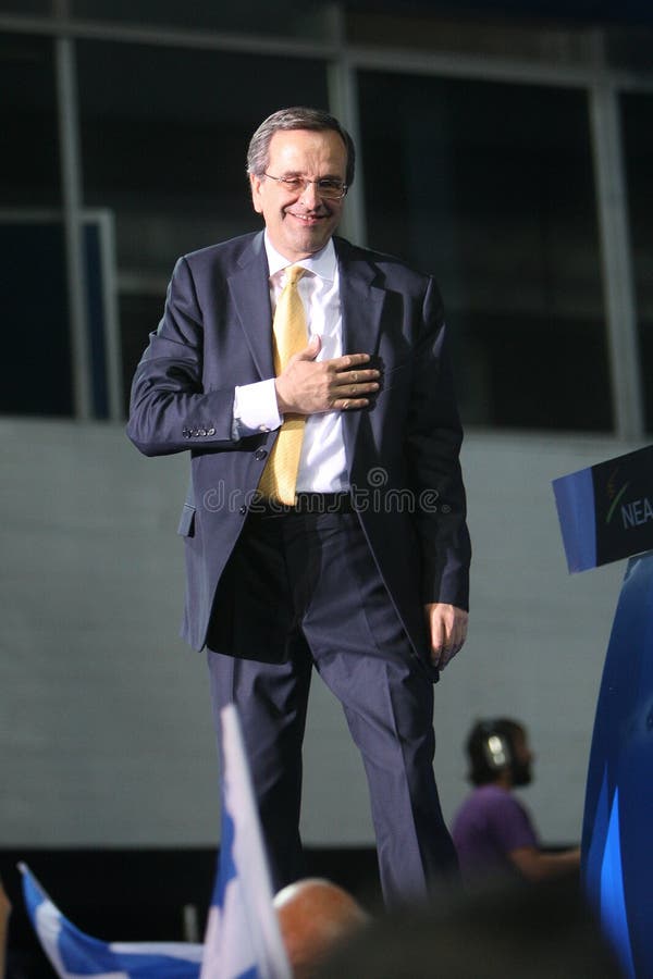 Antonis Samaras Greek Primeminister Editorial Photography - Image of ...