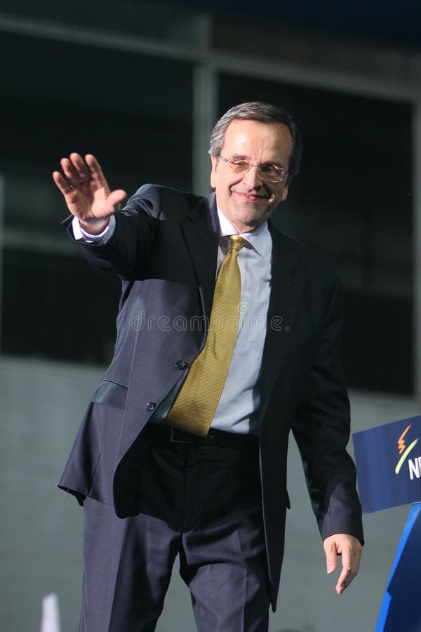 Antonis Samaras Greek Primeminister Editorial Photography - Image of ...