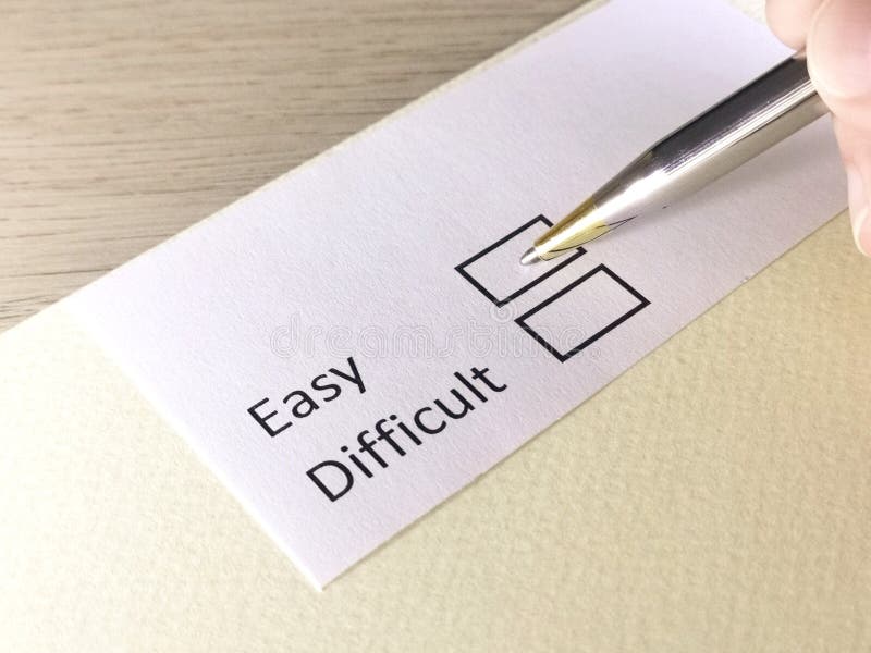 Easy or difficult stock image. Image of choice, direction - 21856225