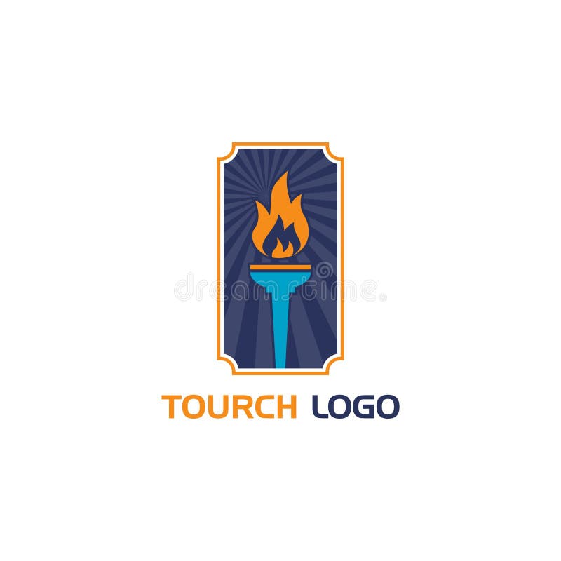 Antorcha Logo Vector Art Logo Stock de ilustración - Ilustración de ...