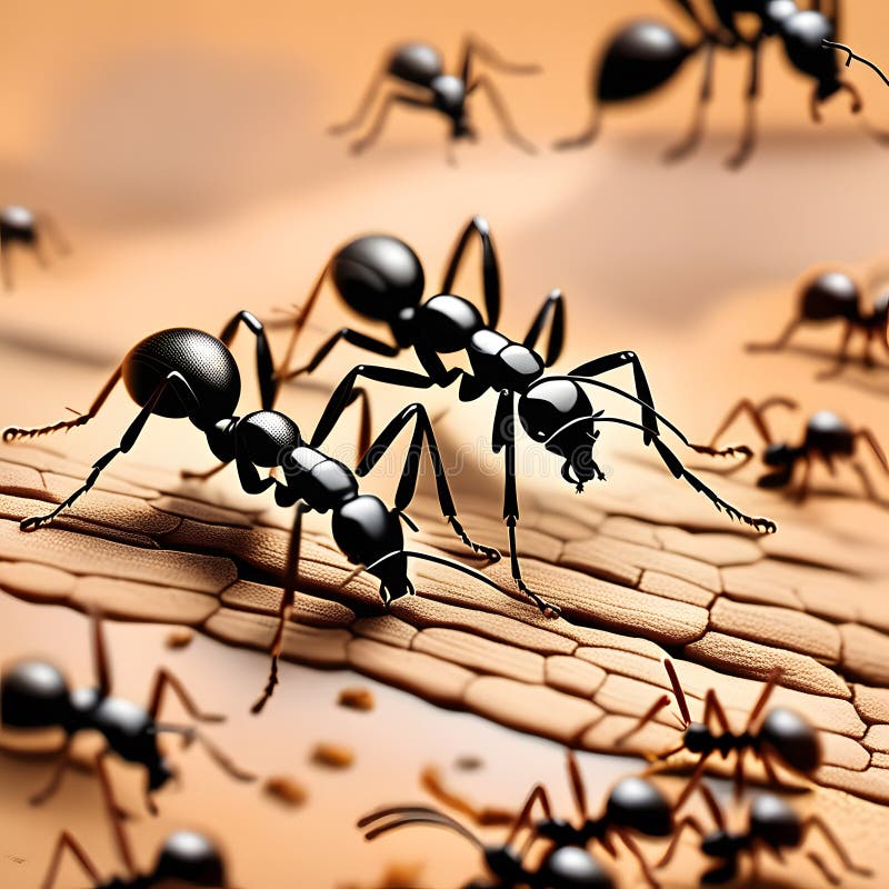 Ants in Forest, AI-Generatet Stock Illustration - Illustration of ...