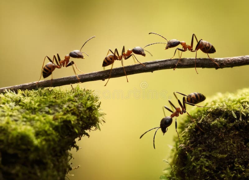 Ants Demonstrating Cooperative Behavior by Using a Twig As a Bridge To ...