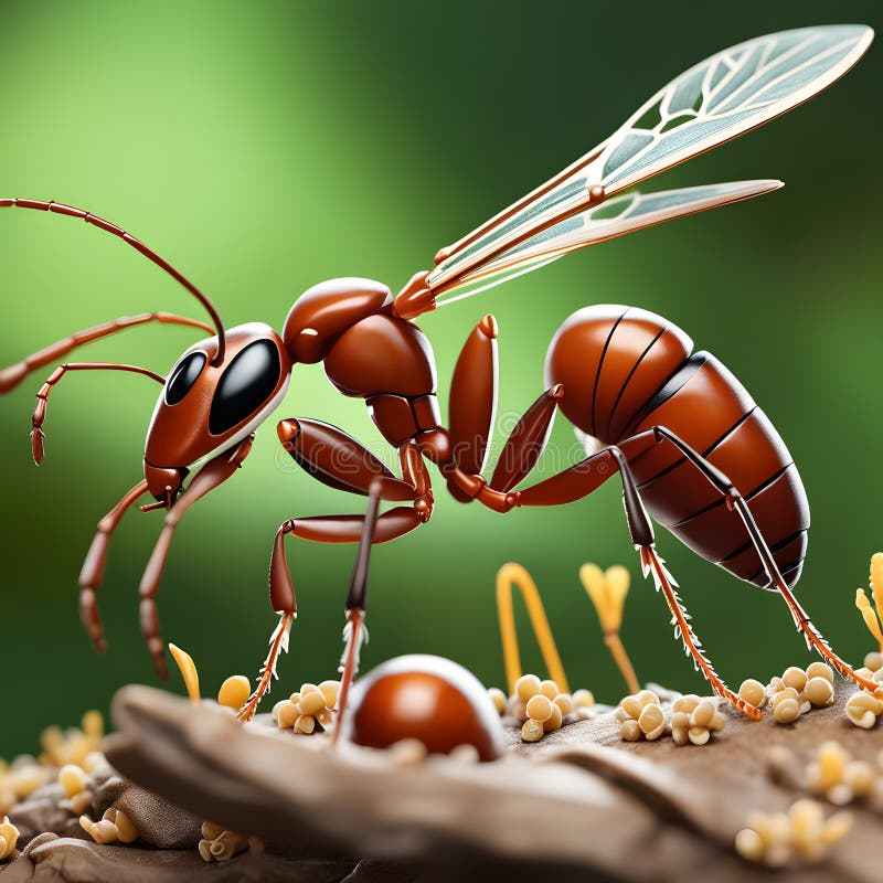 Ants in Forest, AI-Generatet Stock Illustration - Illustration of ...