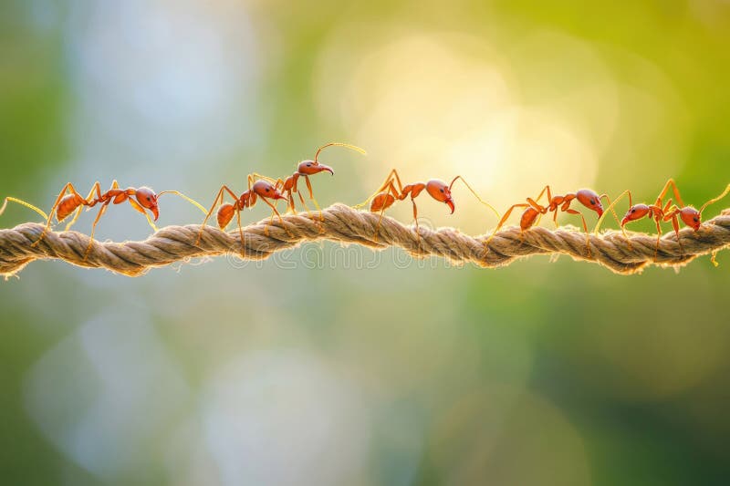 Ants Forming a Bridge with Their Bodies Stock Illustration ...