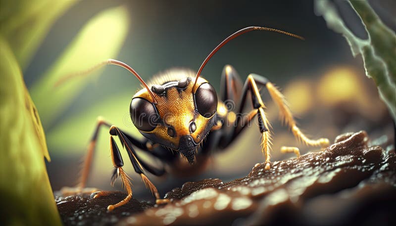 Ants Illustration by Generative AI Stock Illustration - Illustration of ...