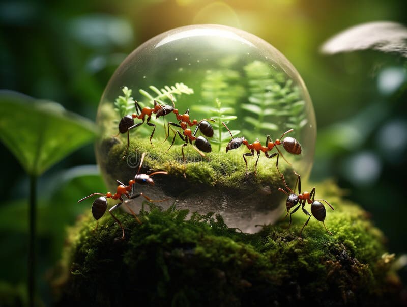 Ai Generated Illustration Wildlife Concept of Ants Stock Illustration ...