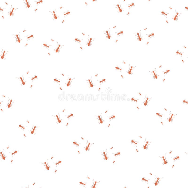 Ants Seamless Pattern. Insects on Colorful Background. Vector ...