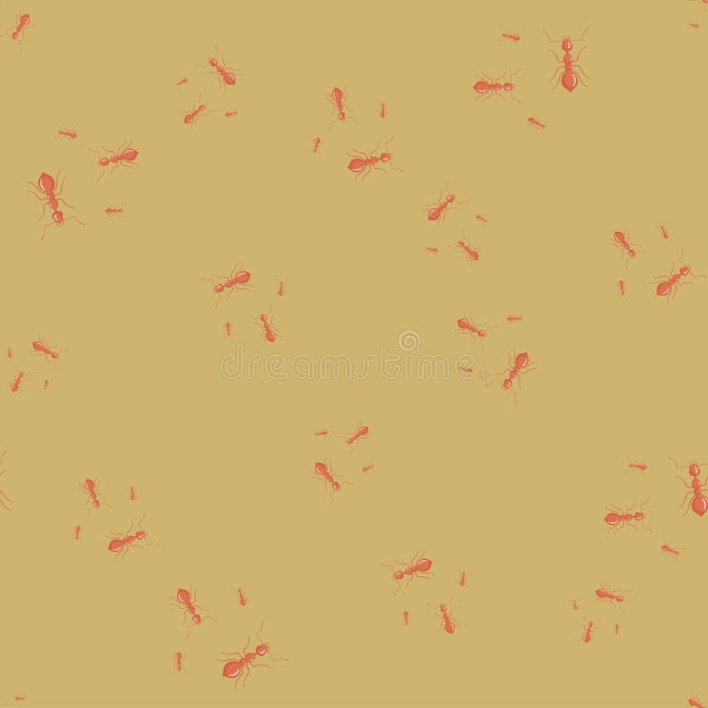 Ants Seamless Pattern. Insects on Colorful Background Stock Vector ...