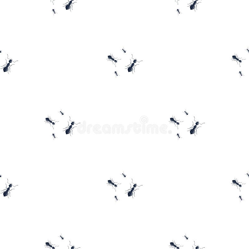 Ants Seamless Pattern. Insects on Colorful Background Stock Vector ...