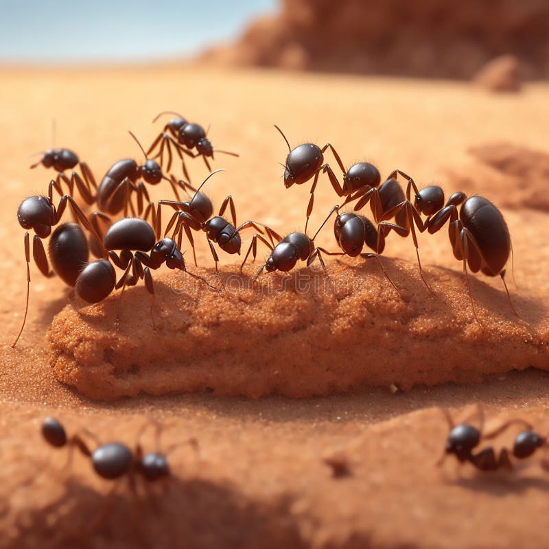Ants with soil stock illustration. Illustration of pouring - 318432248