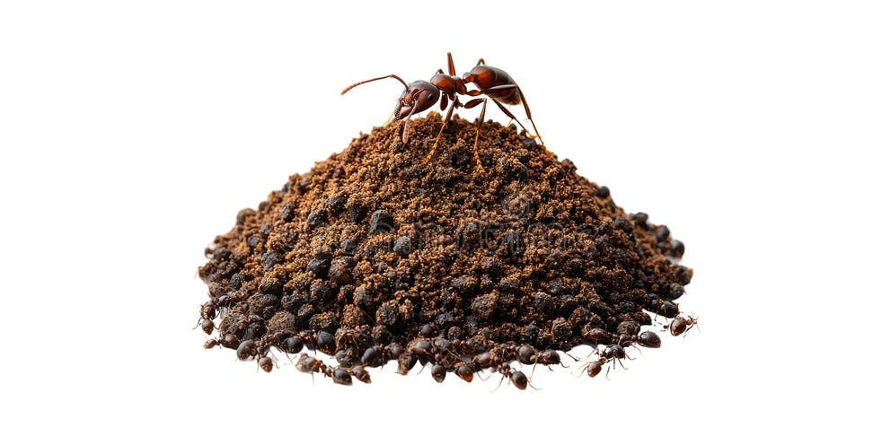 Ants Soil Mound. Insect Behavior and Colony Structure Isolated on ...