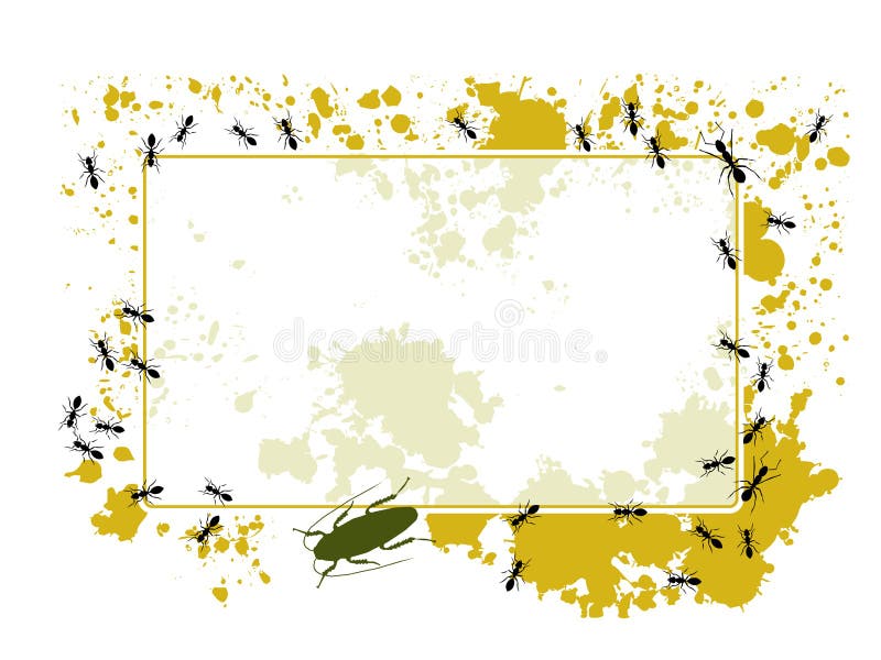 Black ants border / frame stock vector. Illustration of isolated - 6342509