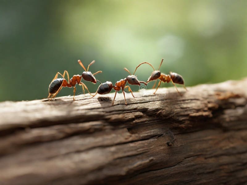 Ants on a tree stock illustration. Illustration of insect - 305815327