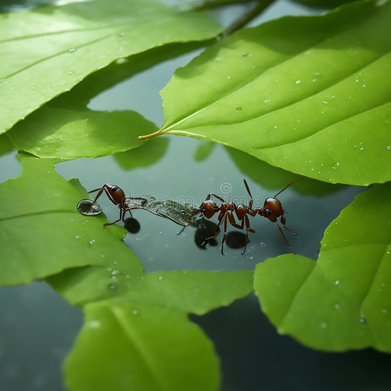 Ants with water stock illustration. Illustration of pouring - 318431396
