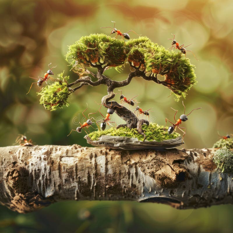 Ants Work Life Balance Concept AI Generated Illustration Stock ...