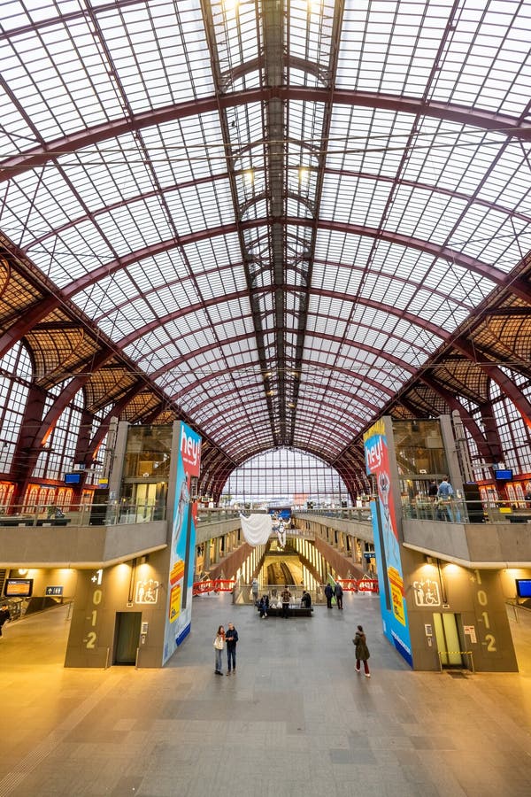 Antwerp, Belgium, January 25th, 2024, Expansive Canopy Over Antwerp ...