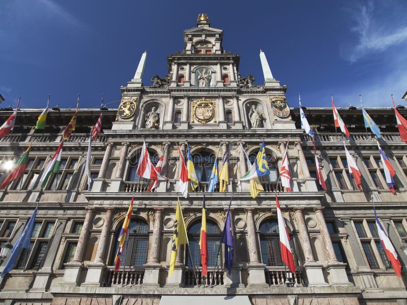 Antwerp City Hall stock image. Image of building, anvers - 87140211