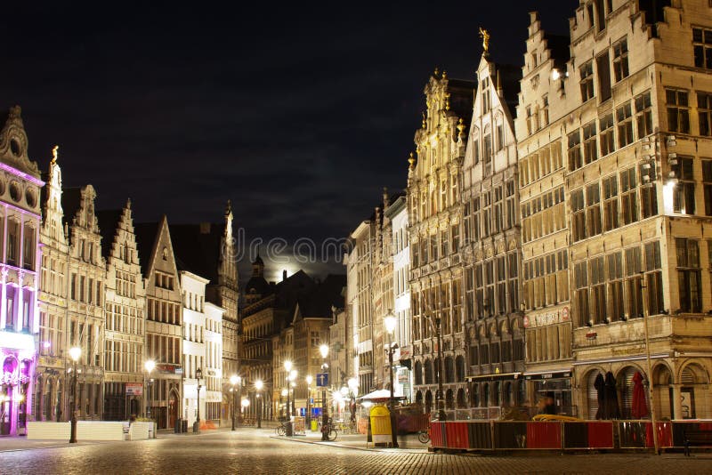 Antwerp at Night editorial image. Image of antwerp, antwerpen - 39018490