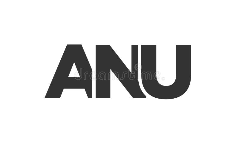 ANU Logo Design Template with Strong and Modern Bold Text. Initial ...