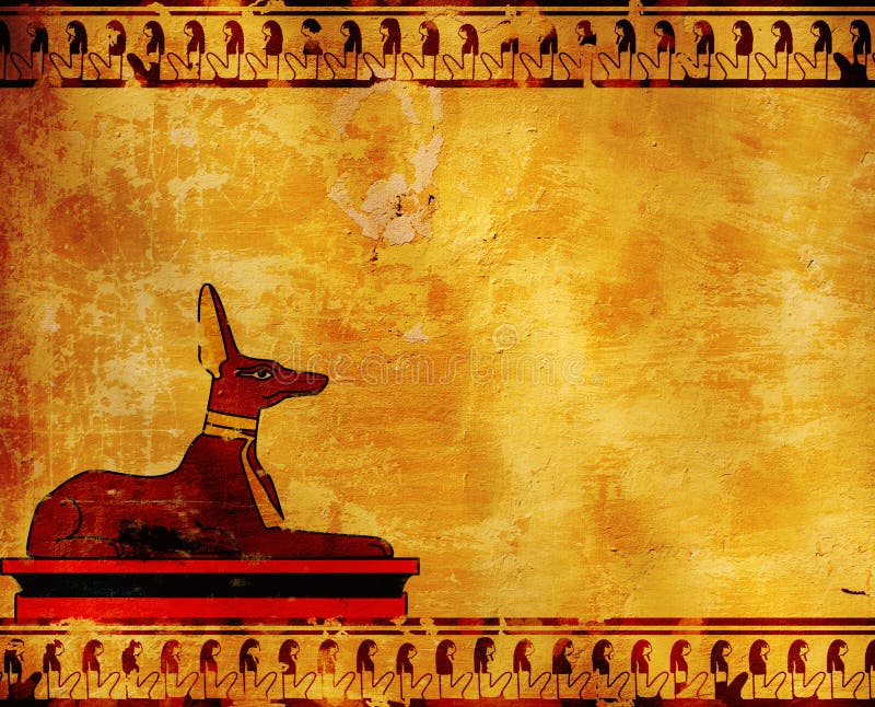 Anubis stock illustration. Illustration of drawing, fresco - 32978154