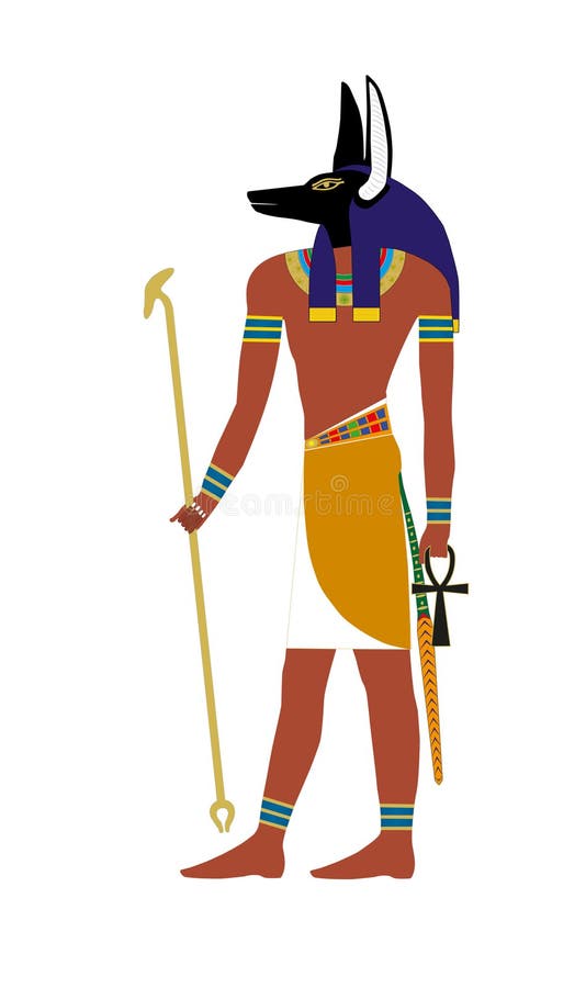 Anubis, Ancient, Egypt, God, Karnakh, Egyptian, Hyerogliph Stock Vector ...