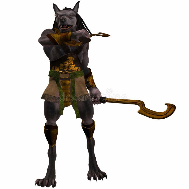 Anubis-Fantasy Egyptian Monster Stock Illustration - Illustration of ...