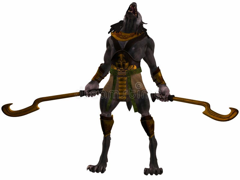 Anubis-Fantasy Egyptian Monster Stock Illustration - Illustration of ...